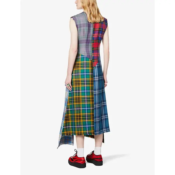 RAVE REVIEW Iggy Asymmetric Deadstock-wool Midi Dress