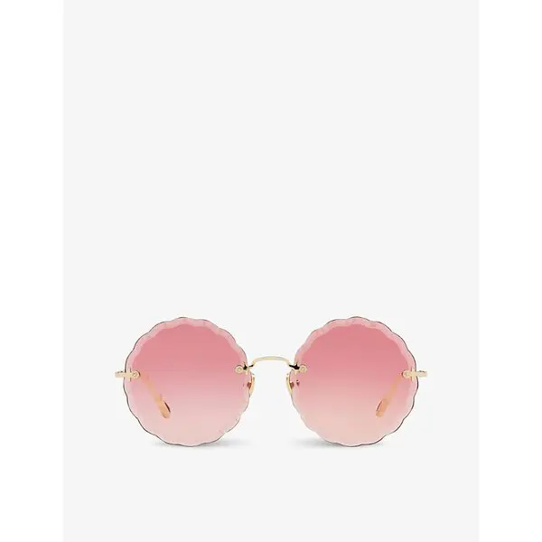 Chloé Ch0047s Rimless Scalloped Sunglasses - Pink