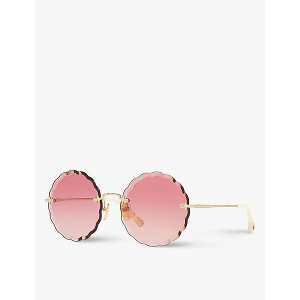 Chloé Ch0047s Rimless Scalloped Sunglasses