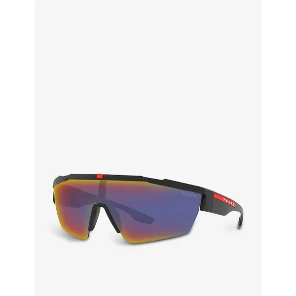 Prada Ps 03xs Shield-frame Nylon Sunglasses