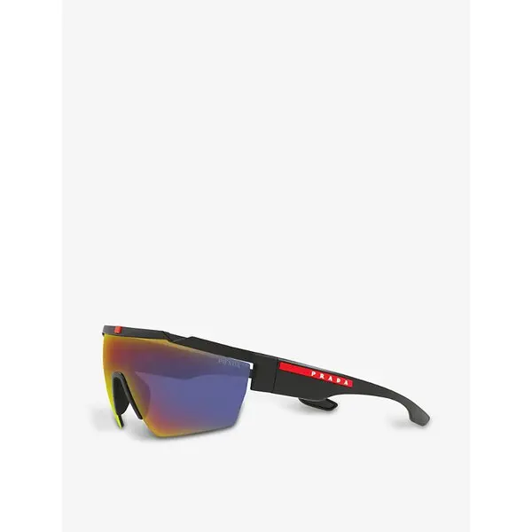 Prada Ps 03xs Shield-frame Nylon Sunglasses