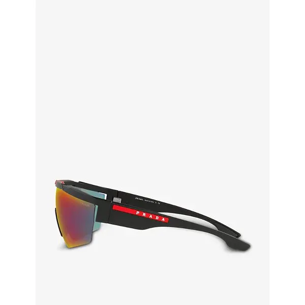 Prada Ps 03xs Shield-frame Nylon Sunglasses