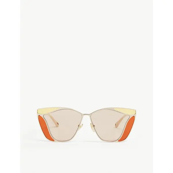 Chloé Ch0049s Gemma Square-frame Sunglasses - Orange