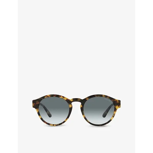 Giorgio Armani Panthos-frame Bio-acetate And Crystal Sunglasses - Yellow