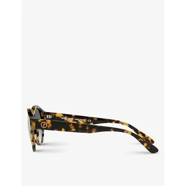 Giorgio Armani Panthos-frame Bio-acetate And Crystal Sunglasses - Yellow