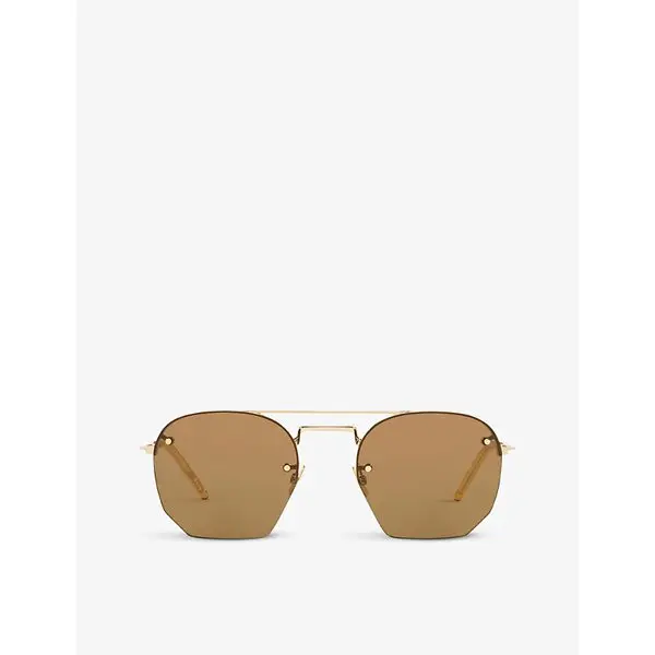 Saint Laurent Sl422 Rimless Sunglasses - Gold