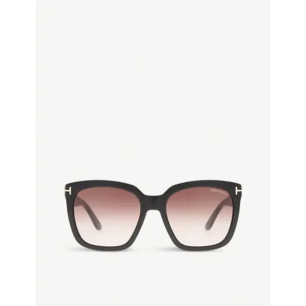TOM FORD Amara Square Sunglasses - Black Shiny