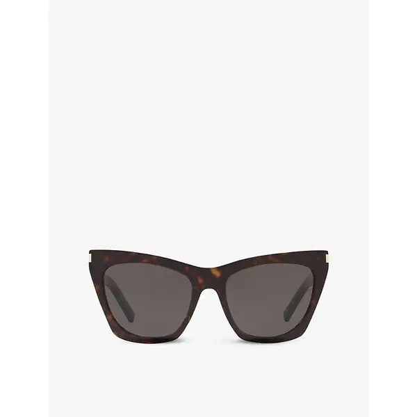 Saint Laurent Sl214 Kate Cat-eye Sunglasses - Brown