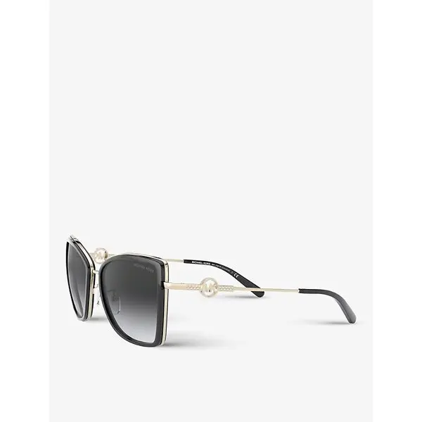 Michael Kors Square-frame Metal Sunglasses - Gold