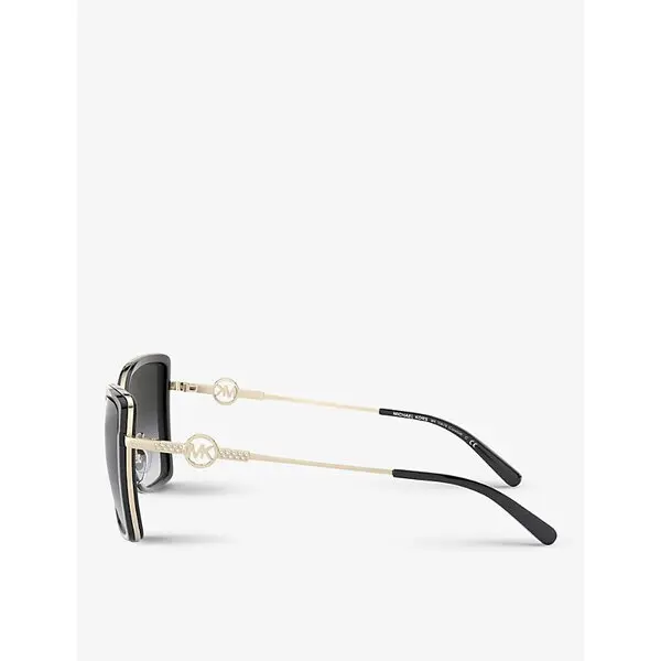 Michael Kors Square-frame Metal Sunglasses - Gold