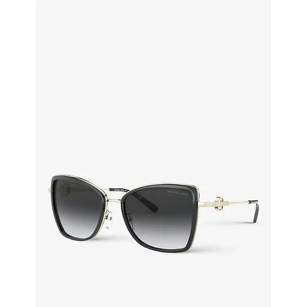 Michael Kors Square-frame Metal Sunglasses - Gold