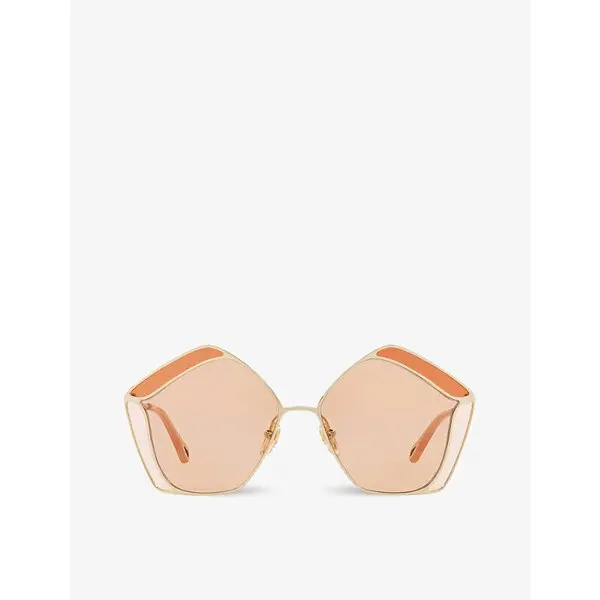 Chloé Gemma Pentagon-frame Sunglasses - Pink