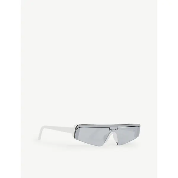 Balenciaga Bb0003s Rectangle-frame Sunglasses - White