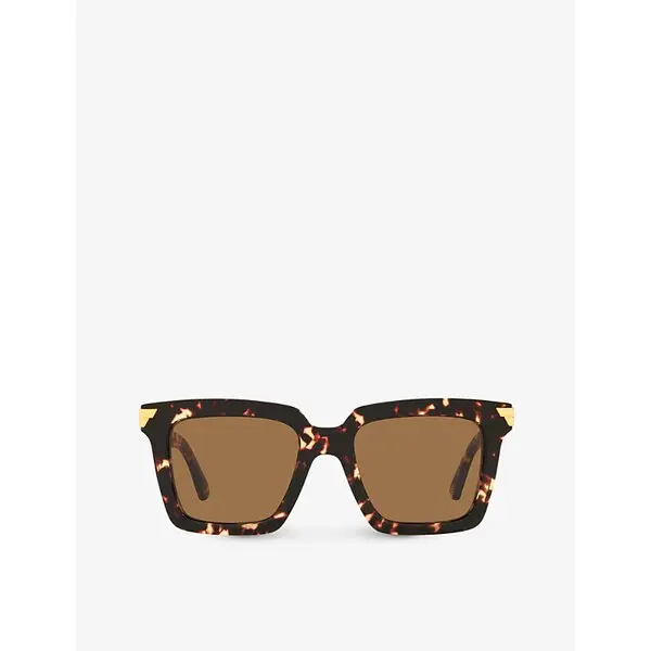 Bottega Veneta Square-frame Acetate Sunglasses - Brown