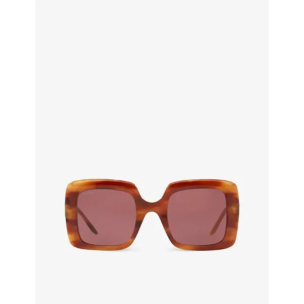 Gucci Gg0896s Square-frame Sunglasses - Brown