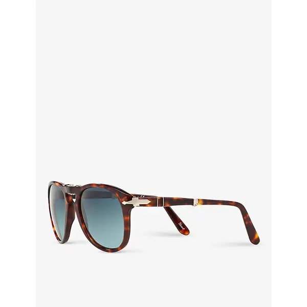 Persol Po0714 Acetate Aviator Sunglasses - Brown