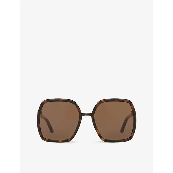 Gucci Gg0890s Horsebit-Embellished Square-Frame Sunglasses In