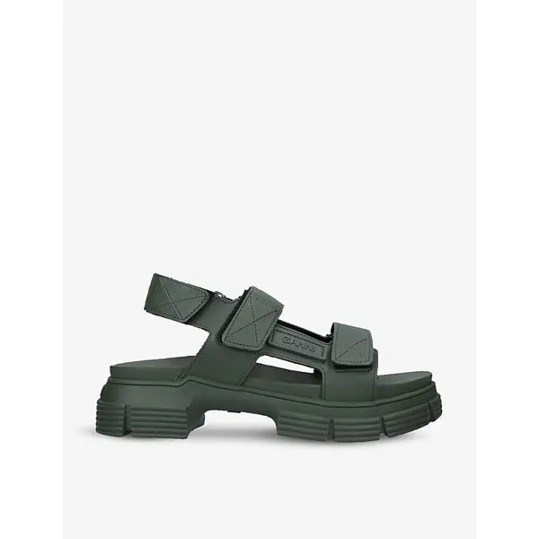 GANNI Chunky Recycled Rubber Sandals