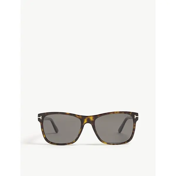 TOM FORD Tortoiseshell Rectangle Sunglasses - Brown