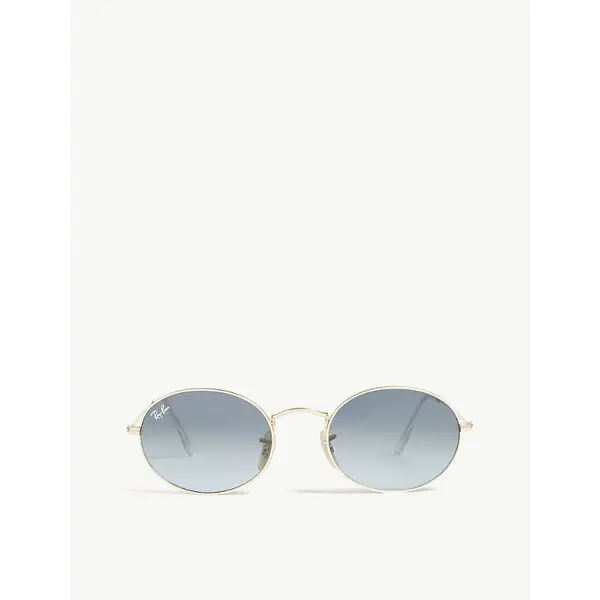 Ray-ban Oval-frame Sunglasses - Gold
