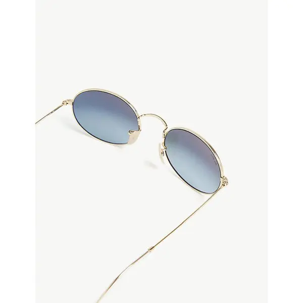 Ray-ban Oval-frame Sunglasses - Gold