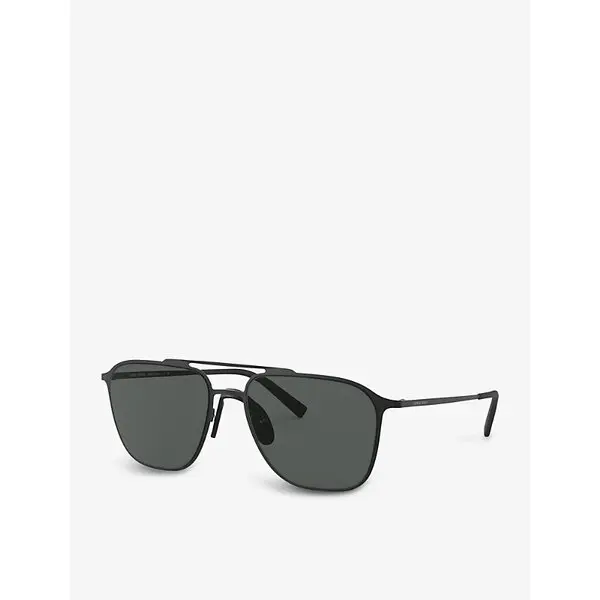Giorgio Armani Steel Square-frame Sunglasses
