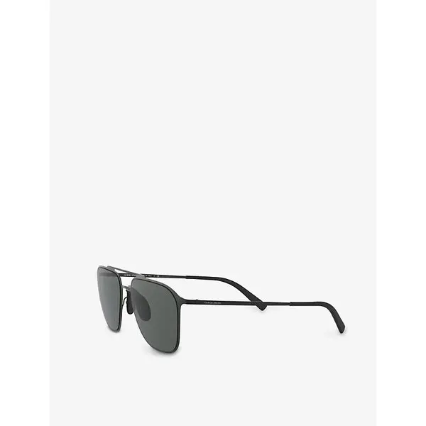 Giorgio Armani Steel Square-frame Sunglasses
