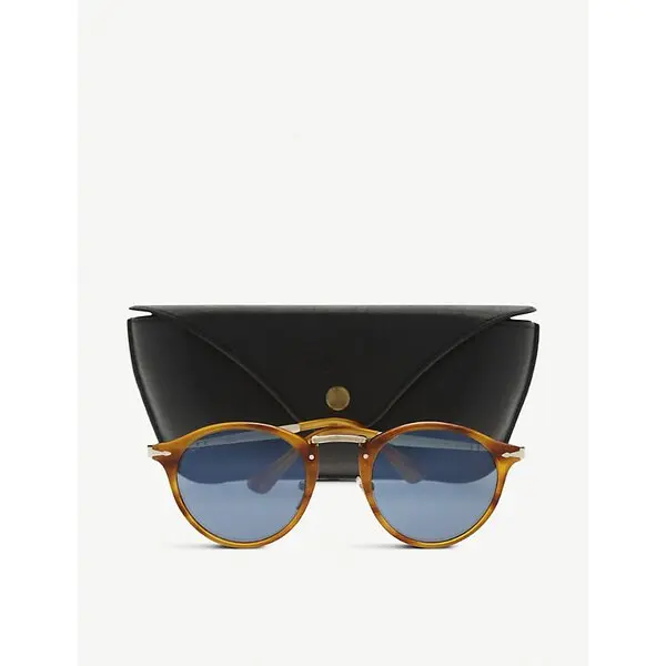 Persol Havana Phantos Round-frame Sunglasses - Brown