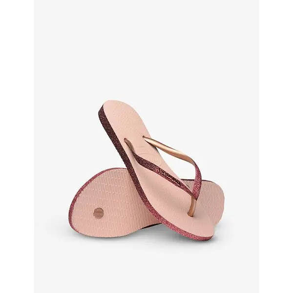 Havaianas Slim Sparkle Ii Rubber Flip Flops - Pink