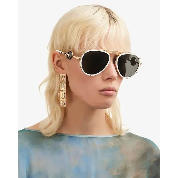 Versace Ve2232 Aviator Sunglasses