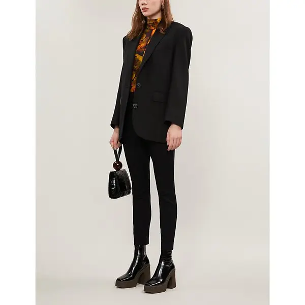 Whistles Tapered Mid-rise Stretch-twill Trousers