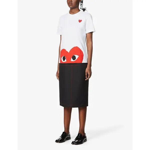 Play Comme Des Garcon Comme Des Garçons Play Big Heart Appliqué T-shirt