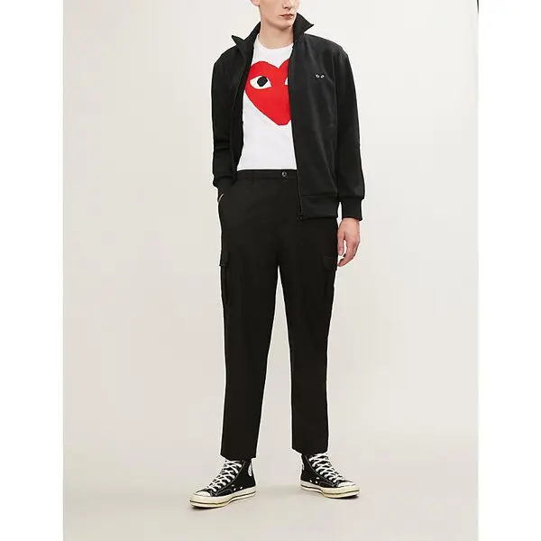 Play Comme Des Garcon Heart Logo Cotton-jersey T-shirt - White