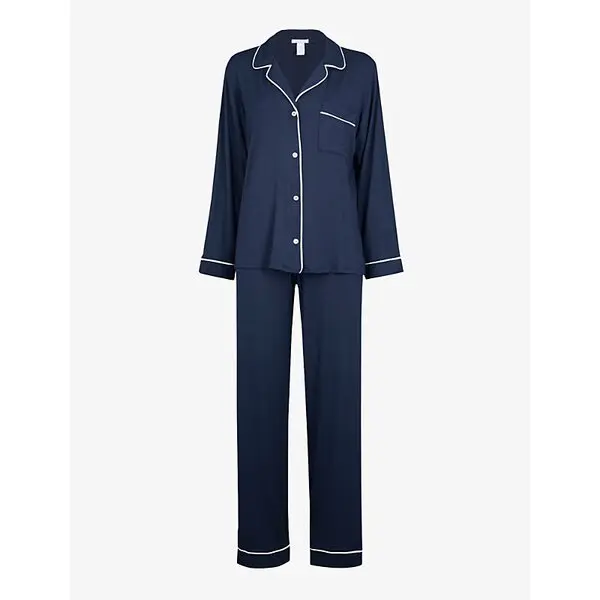 Eberjey Gisele Jersey Pyjama Set - Navy/ivory