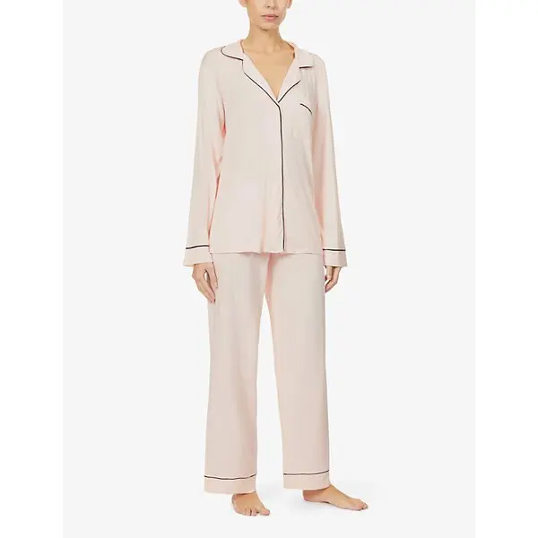 Eberjey Gisele Jersey Pyjama Set - Sorbet/black