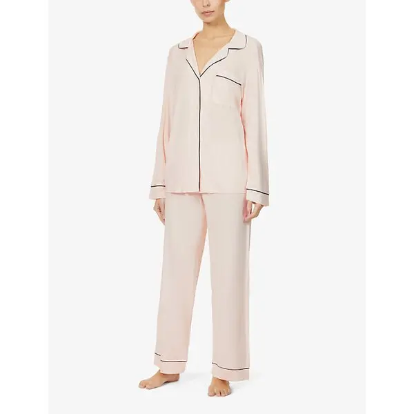 Eberjey Gisele Jersey Pyjama Set - Sorbet/black