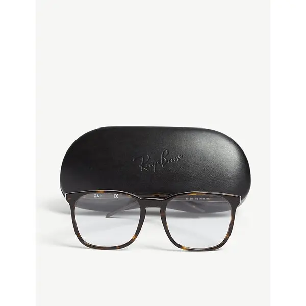 Ray-ban Square-frame Optical Glasses - Havana