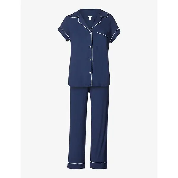 Eberjey Gisele Stretch-jersey Pyjama Set - Navy Ivory