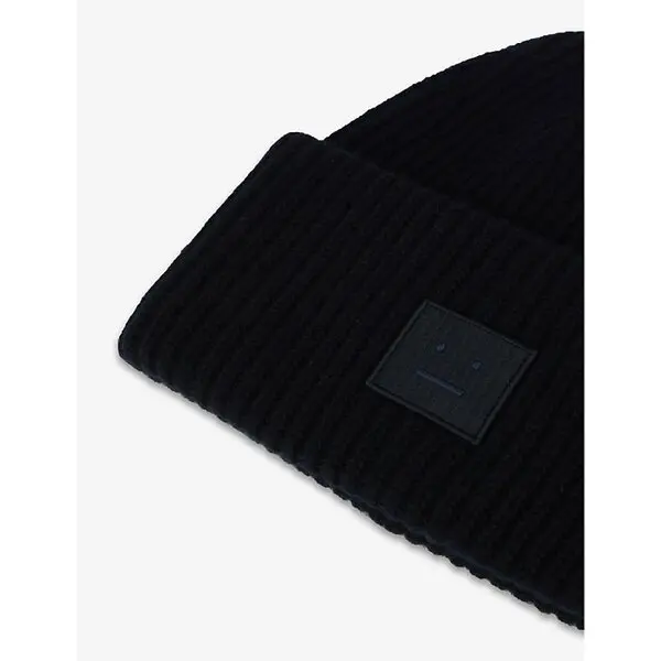 Acne Studios Face Logo-patch Wool Beanie