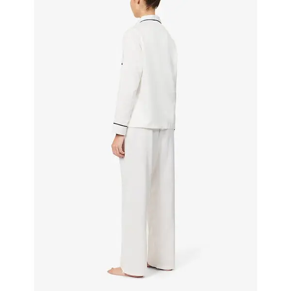 Bluebella Claudia Relaxed-fit Satin Pyjamas - Cream