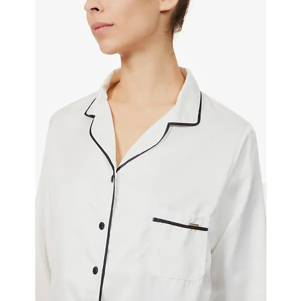 Bluebella Claudia Relaxed-fit Satin Pyjamas - Cream