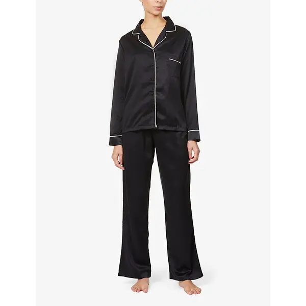 Bluebella Claudia Satin Pyjama Set - Black