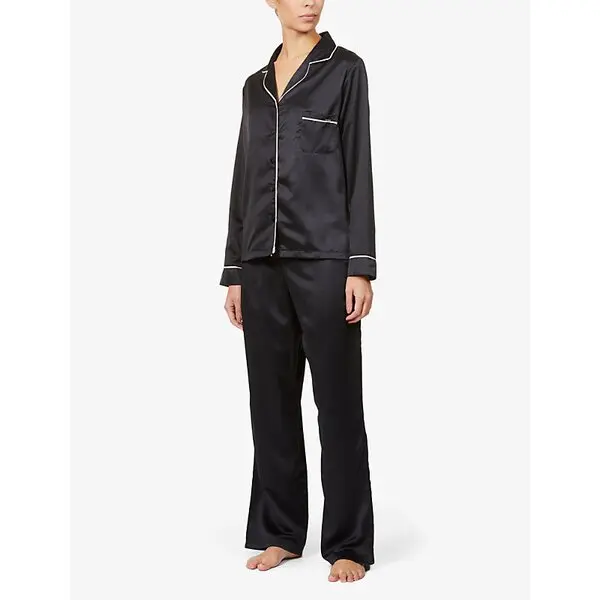 Bluebella Claudia Satin Pyjama Set - Black