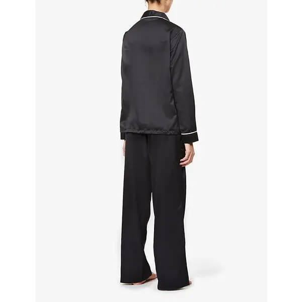 Bluebella Claudia Satin Pyjama Set - Black