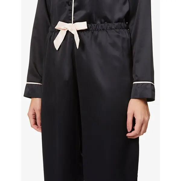 Bluebella Claudia Satin Pyjama Set - Black