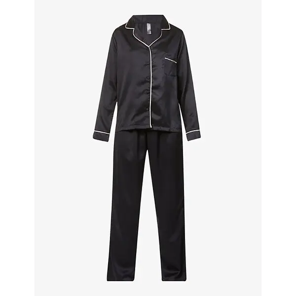 Bluebella Claudia Satin Pyjama Set - Black