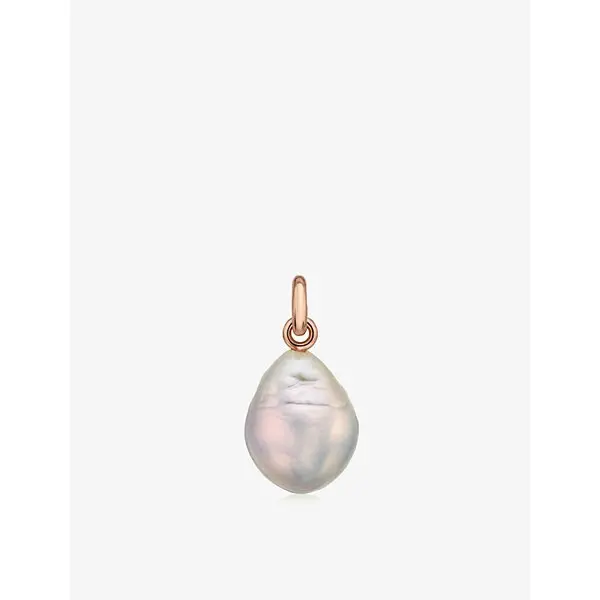 Monica Vinader Nura Baroque Pearl Pendant - 18ct Rose Gold