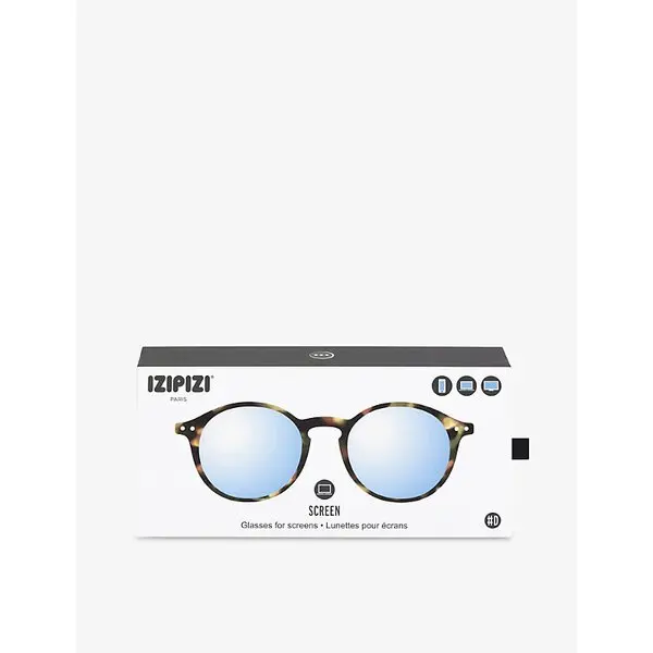 IZIPIZI D Round-frame Glasses - Black/brown