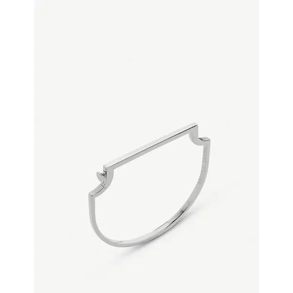 Monica Vinader Signature Skinny Bangle - Silver