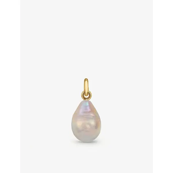 Monica Vinader Fiji Bud Mini Pearl Pendant - 18ct Gold